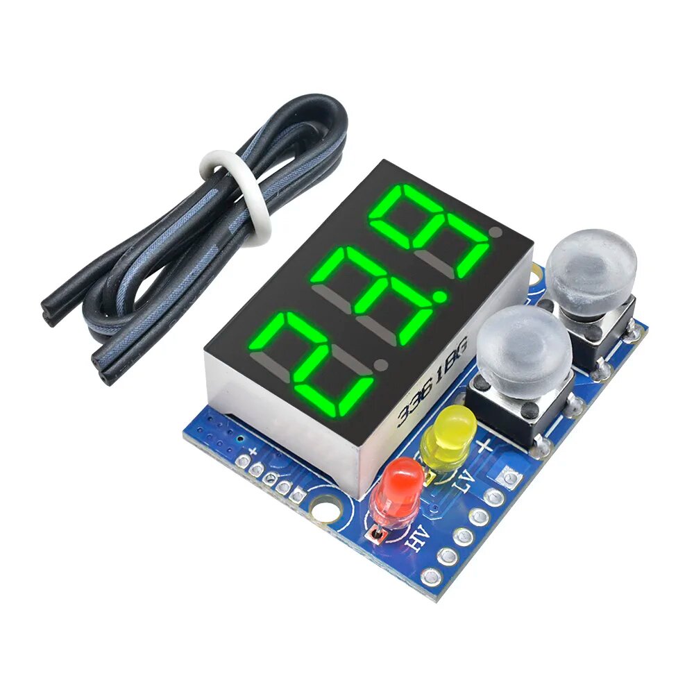 Цифровой вольтметр Gaqqee 0-99,9В Green Display