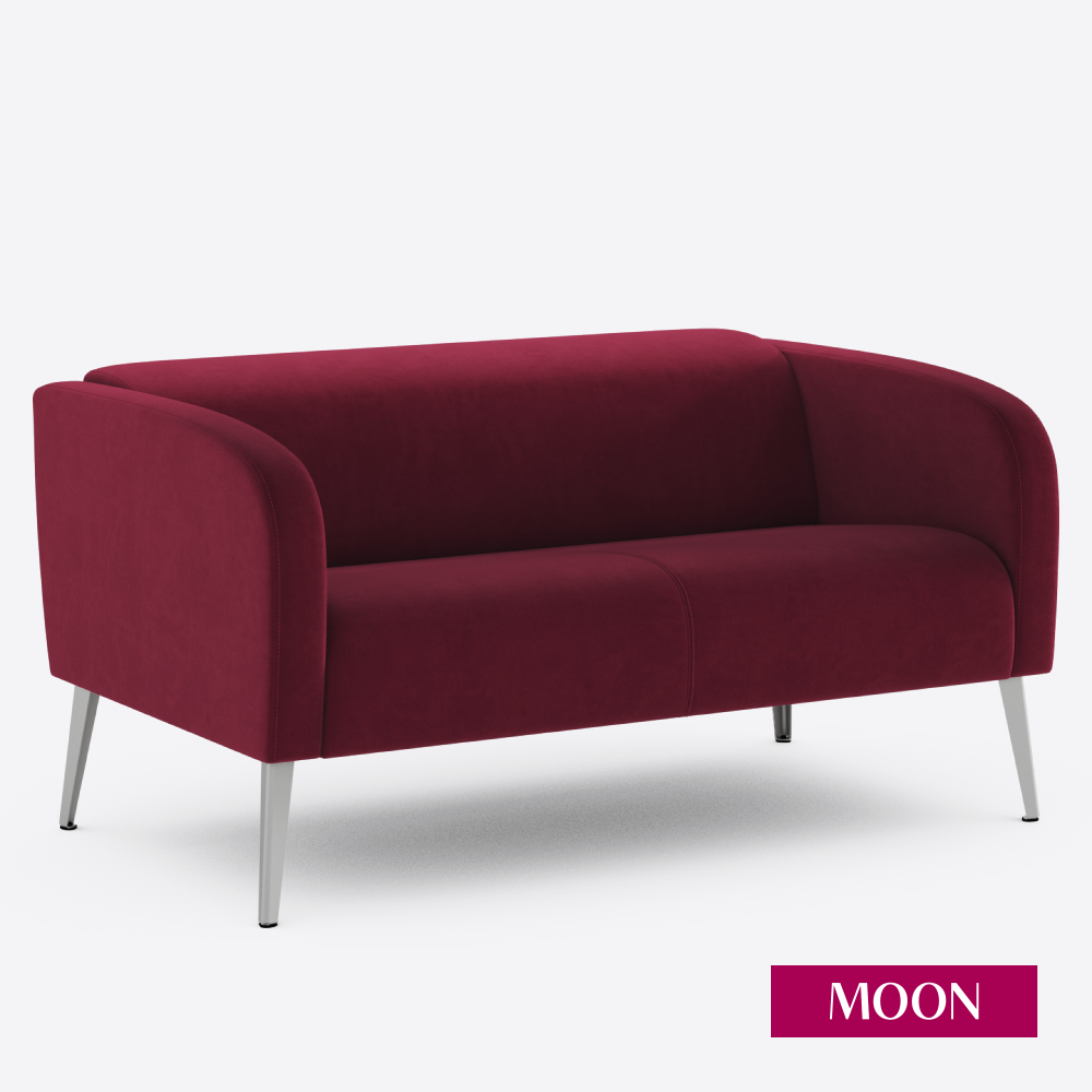 Диван MOON 151 велюр бордовый, нераскладной, 134*84*70, эксклюзивная высокоэластичная пена (UniqFoam)