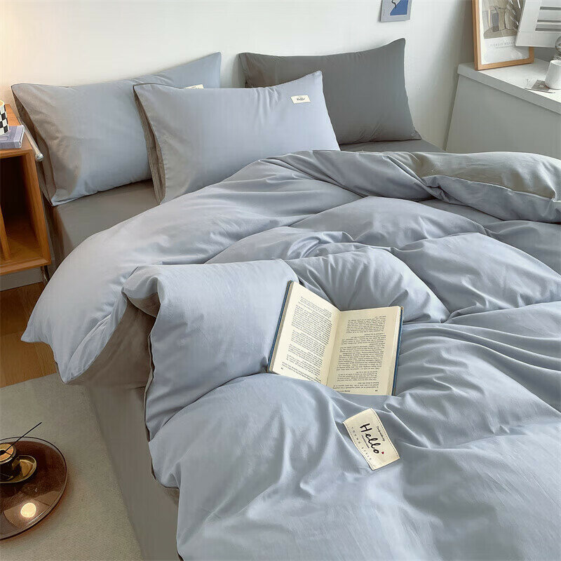 MUJI 100% Pure Cotton Duvet Cover, All-Cotton Single Bed Student Dormitory Quilt Cover, Bedding, 150*200cm