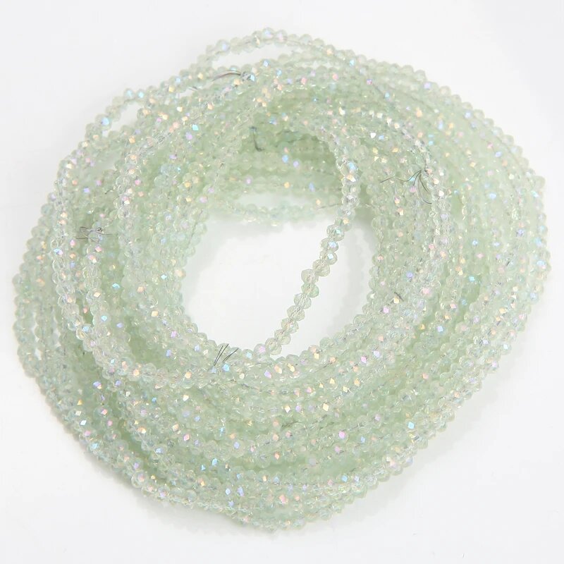 Блестящие стеклянные бусины QTOUYE 1x2 мм 3 мм Изумрудный, 2mm About 170pcs, 1