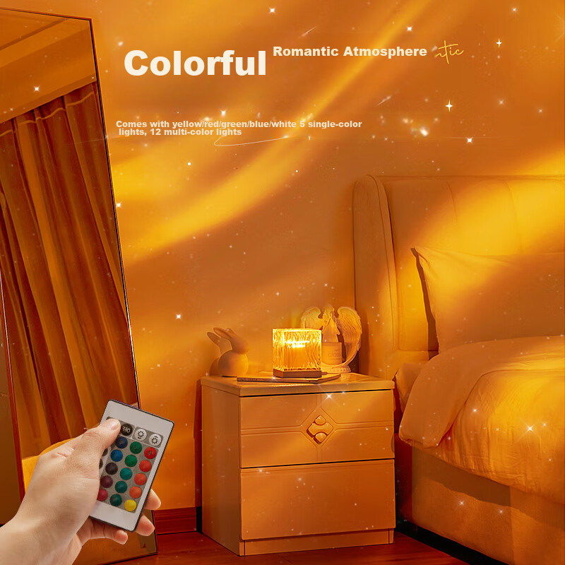 Xifen Atmosphere Light, Bedroom Mood Light, Aurora Starry Sky Projection Lamp, Small Night Light, Bedroom Bedside Lamp, Couples' Romantic Atmosphere