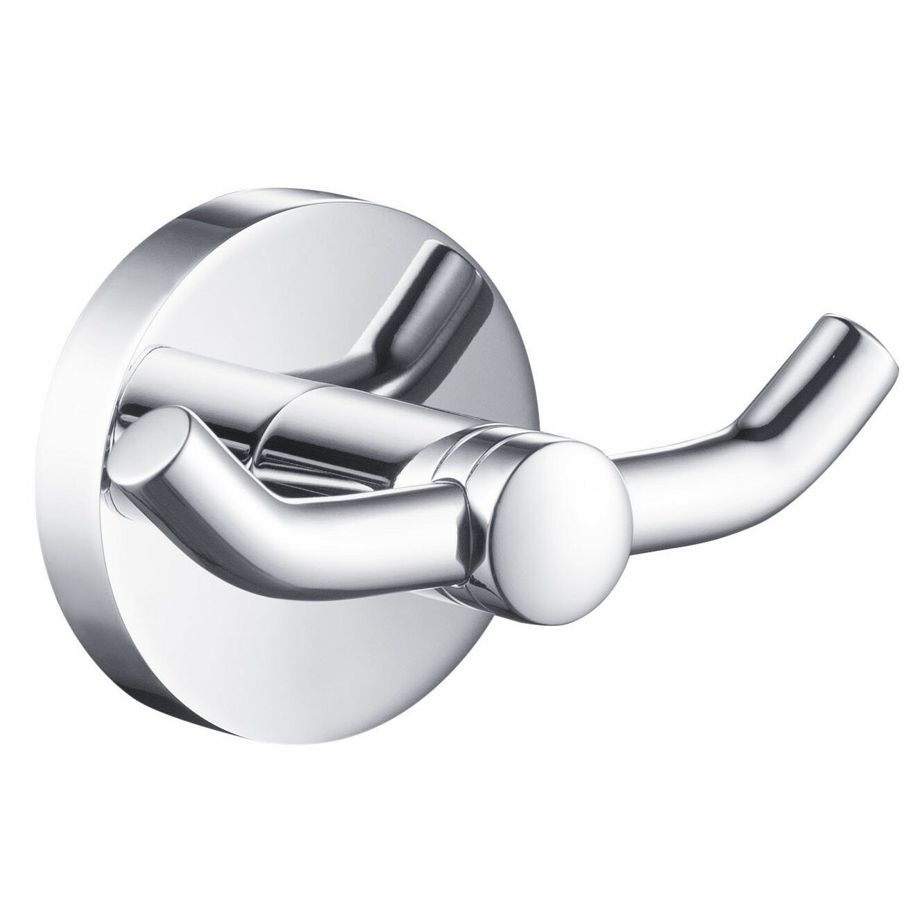 Крючок двойной Timo "Saona", латунь, хромированный, крепление шурупами, для полотенец