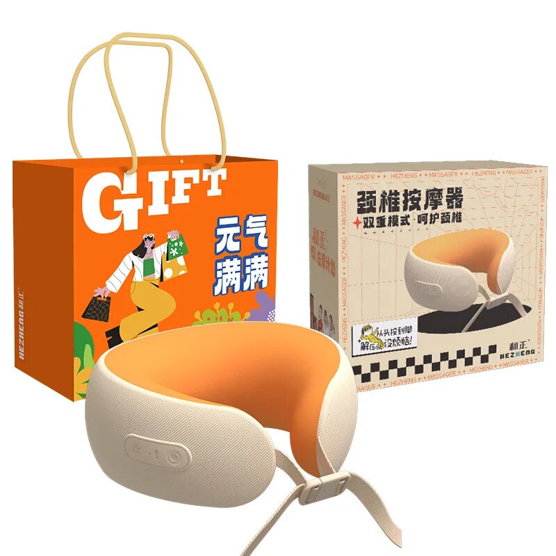 U-образный массажер для шейного отдела позвоночника, полностью автоматический разминающий автомобильный массажер, подушка для зарядки, горячий компресс, массажер для шеи