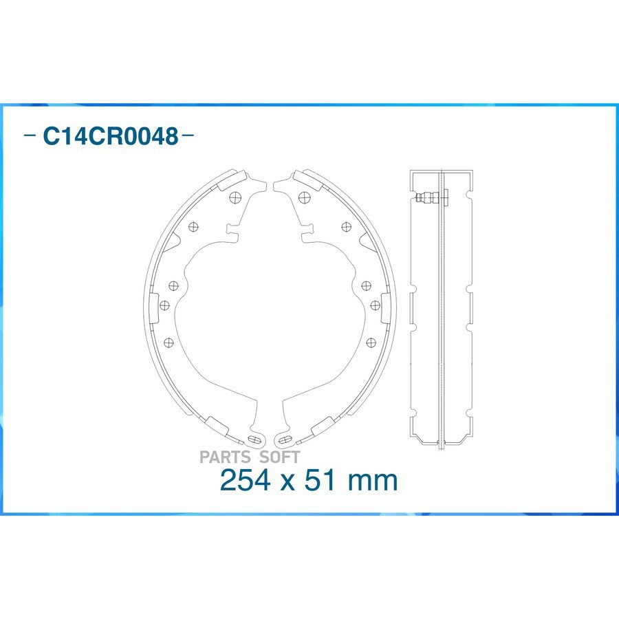 CWORKS Тормозные колодки задние барабанные