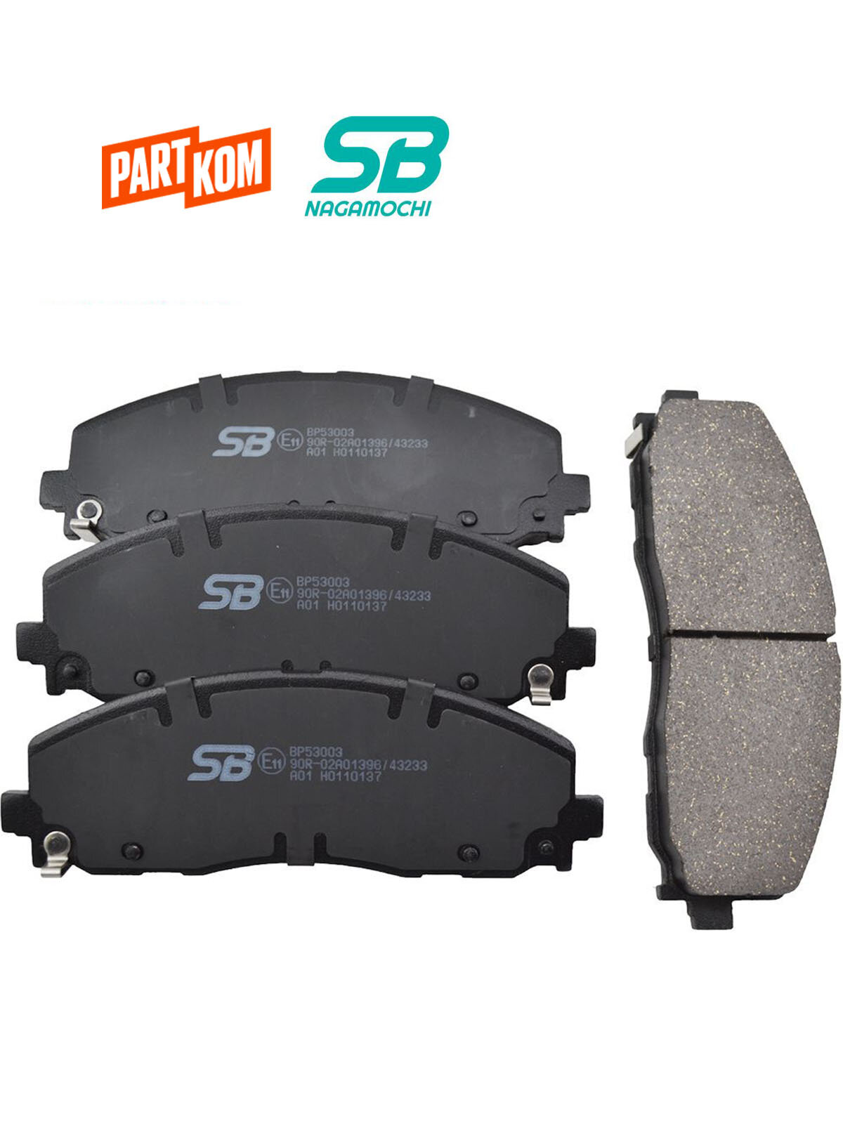 Тормозные колодки передние SB NAGAMOCHI BP53003 для а/м Jeep Wrangler (JL), Gladiator (JT), Dodge Caravan (RT)
