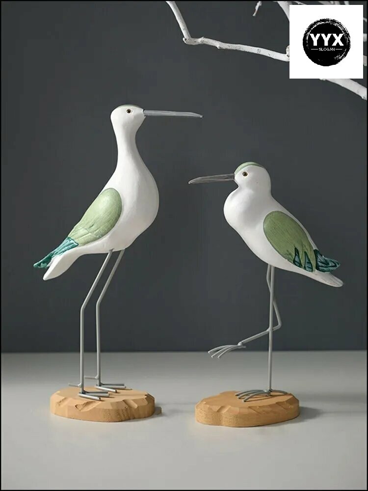 Статуэтки чайки "Морская прибрежная", дерево, ручной работы, 36см