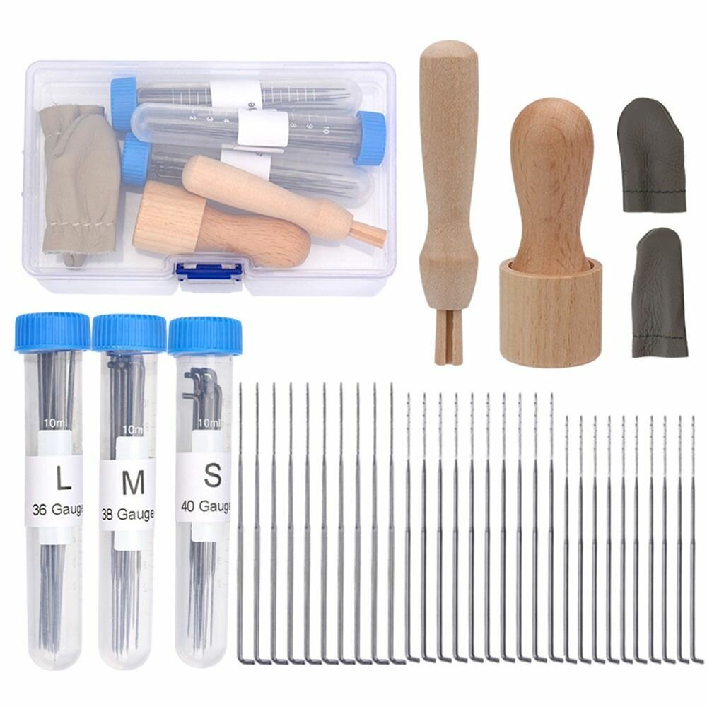 34 шт./комплект Комплект шерстяных игл для валяния