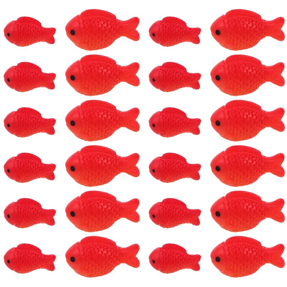 Декоративные миниатюрные рыбы из смолы оранжевого цвета для творчества и аквариумов, 40 фигурок