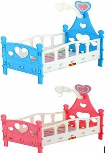 Мебель для кукол Кроватка сборная для кукол №3, 6 элементов (в пакете)