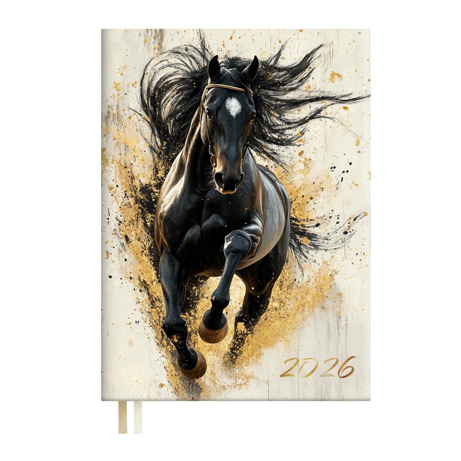 Ежедневник датированный 2026 год, А6+, 176 листов, "Наппа. Конь"