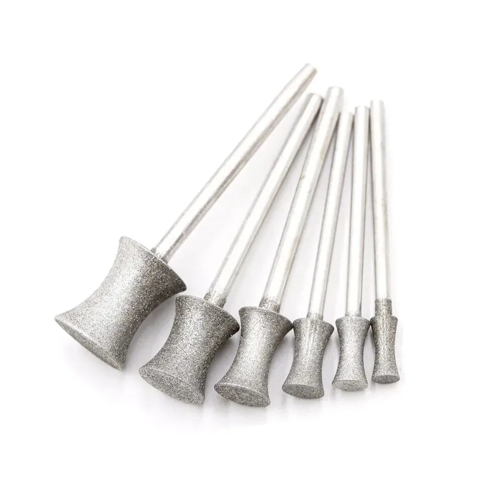 Полировальная головка для кромок стекол и зеркал, шлифовальный круг с алмазом 320#, 6 шт.