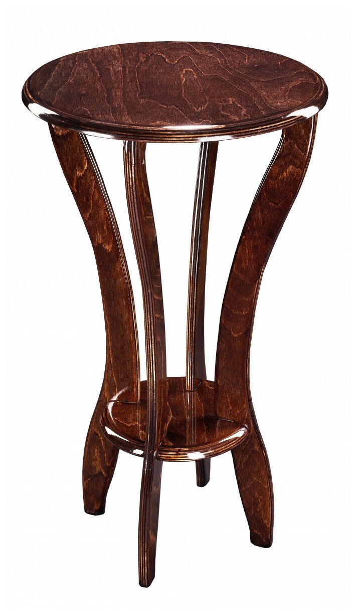 Деревянная подставка для цветов - Тм-5 цв. "Тёмный орех", h=650mm, d=370mm, полкаd=370mm