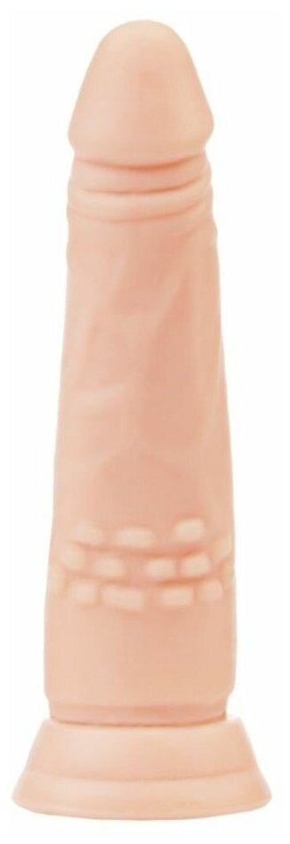 A-toys Телесный фаллоимитатор A-toys с присоской и шишечками Реалистичные