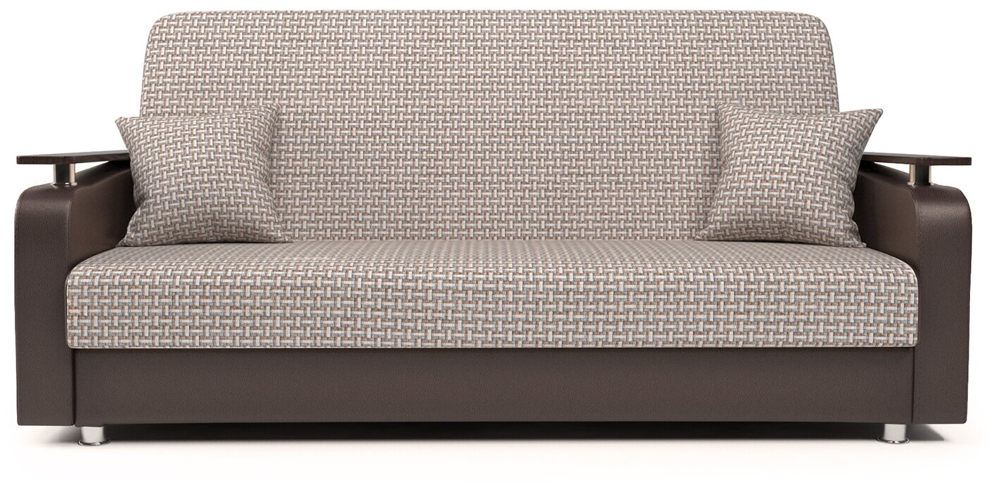 Диван-кровать книжка Мелодия ДП №1 120 Корфу беж и экокожа шоколад