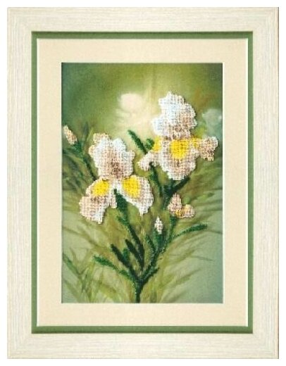 Вышивка Молочные ирисы 33.5x21.5 см.
