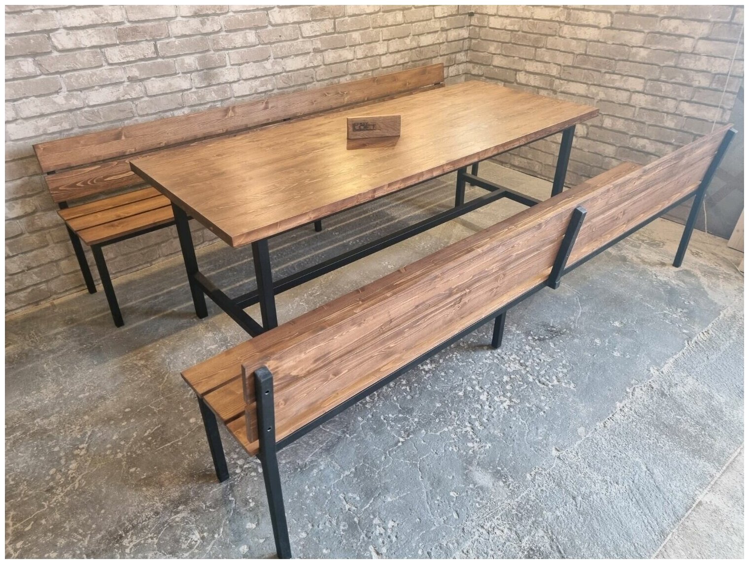 Садовая мебель от "EasyLOFT" в стиле лофт, массив хвойных пород, 200х80х75 см.