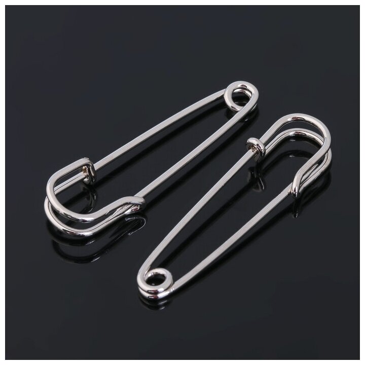 Булавка 4,5*1,2 см (набор 5шт), СМ-208-3, цвет серебро, 1353603