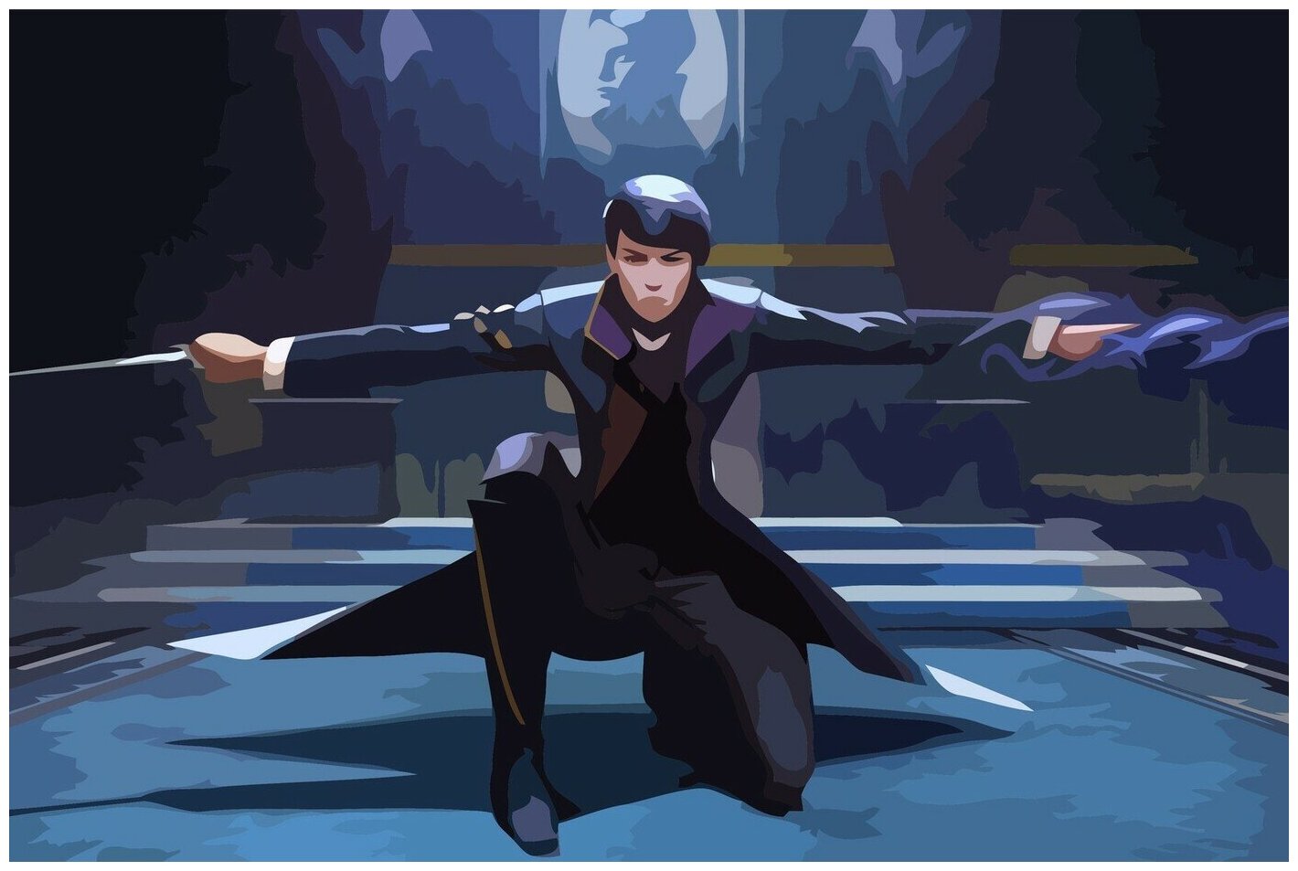 Картина по номерам на холсте Dishonored 2 девушка - 5