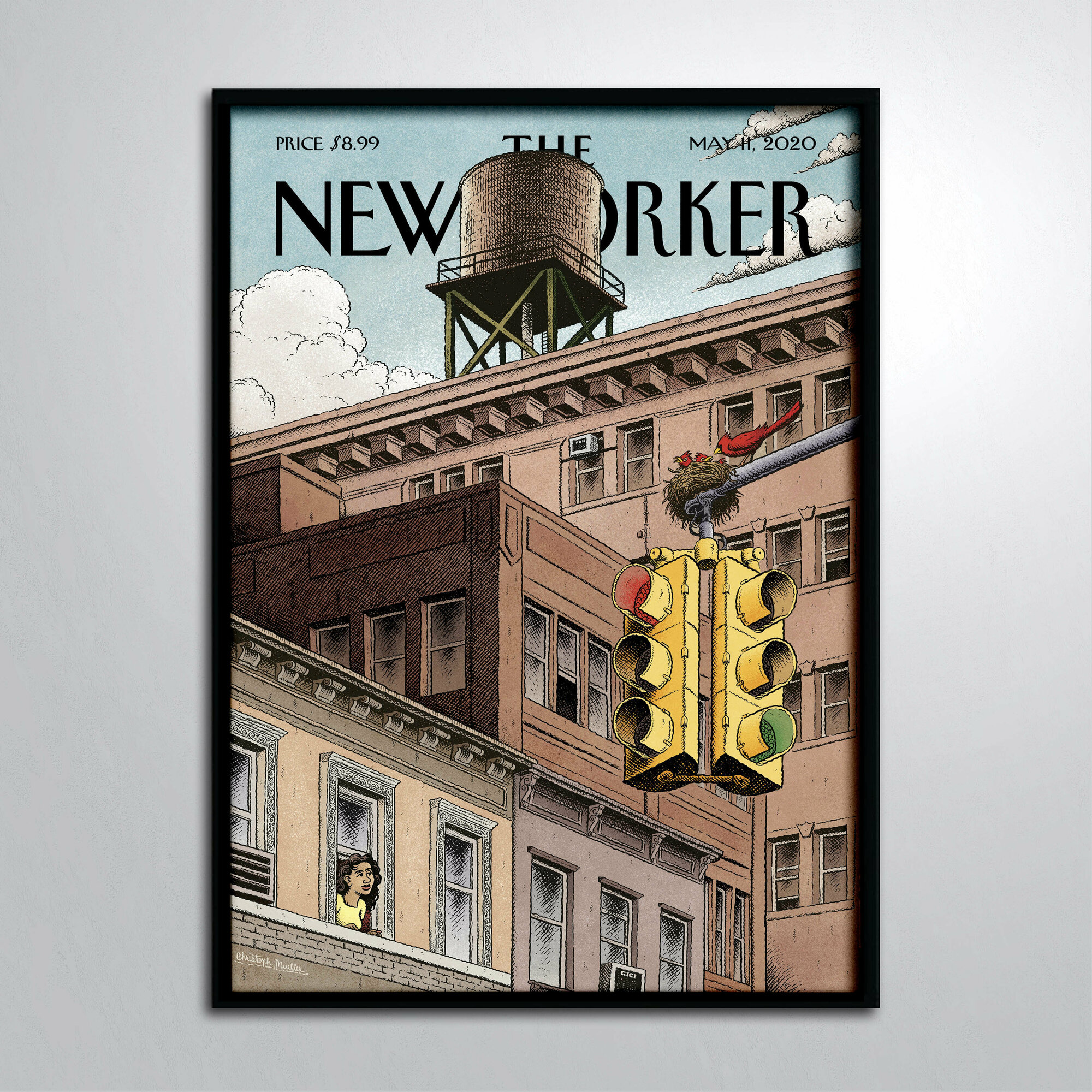 Постер без рамы/Постер для интерьера/Плакат Винтажный Журнал Нью Йоркер The NEW YORKER 11 май 2020 г