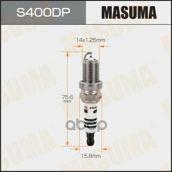 Свеча зажигания DOUBLE IRIDIUM Masuma арт. S400DP