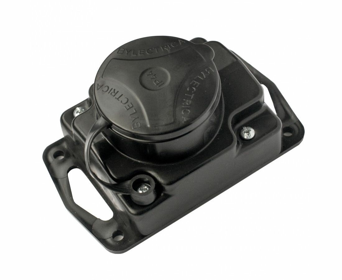 Розетка Bylectrica 1-местная штепсельная с заз. конт. каучук IP44