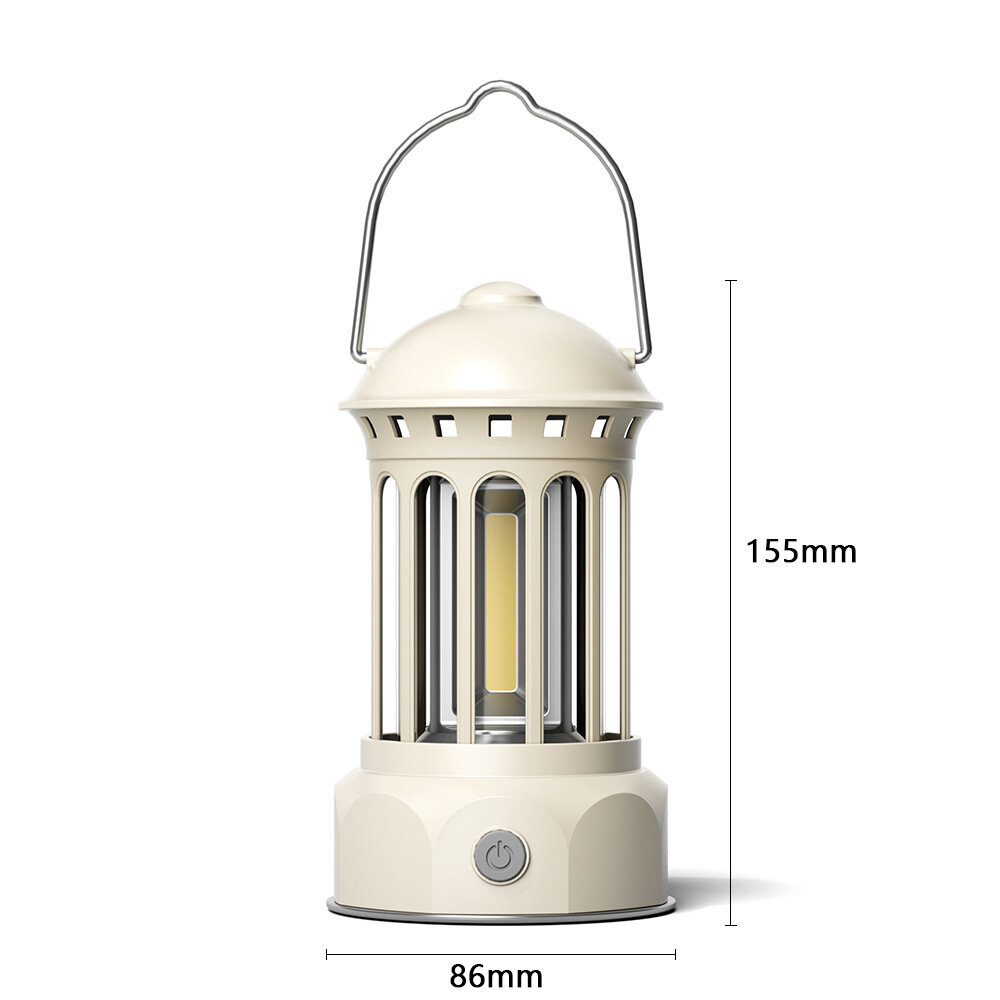 Фонарь для кемпинга Solar Lamp, настольный, ретро лампа с 3 уровнями освещения, черный