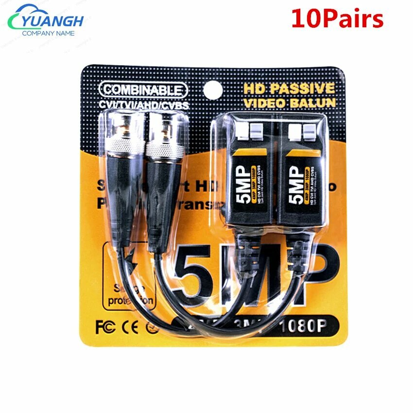 HD BNC Video Balun 5MP 4MP 3MP 960H 1080P 720P Витые трансиверы UTP Cat5 HD CVI TVI AHD для камеры 20Pairs