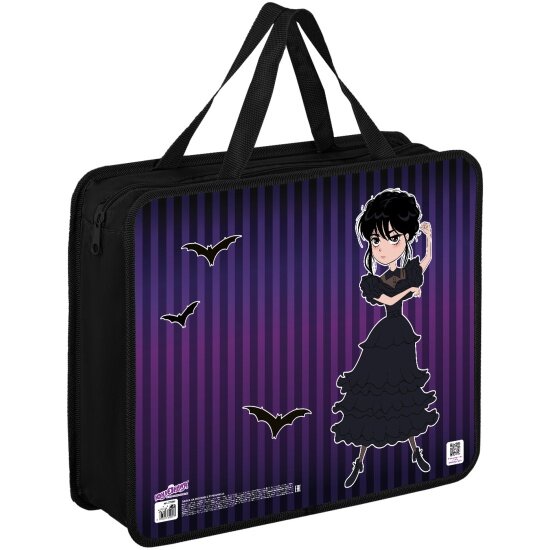 Папка на молнии Юнландия с ручками А4, 1 отделение, пластик, 80 мм, "Dancing", 272152