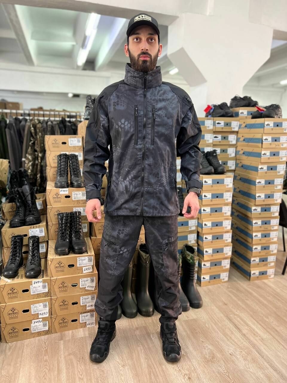 Тактический костюм штурм / чёрный питон / весна-лето