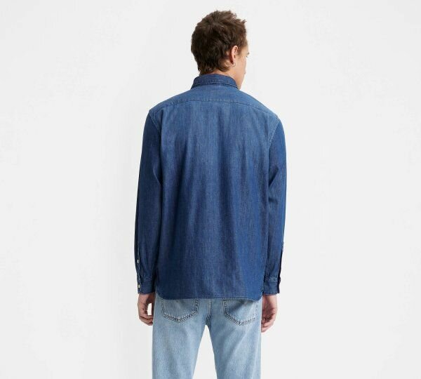 Рубашка Levi's Базовая коллекция, размер 2XL, синий — фото 1