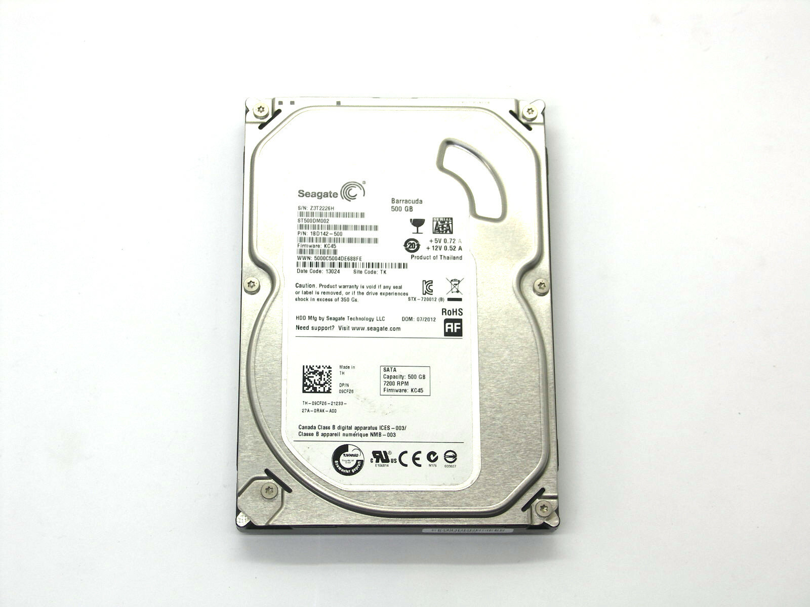 Жесткий диск 3,5" 500Gb Seagate ST500DM002 7200 rpm SATA