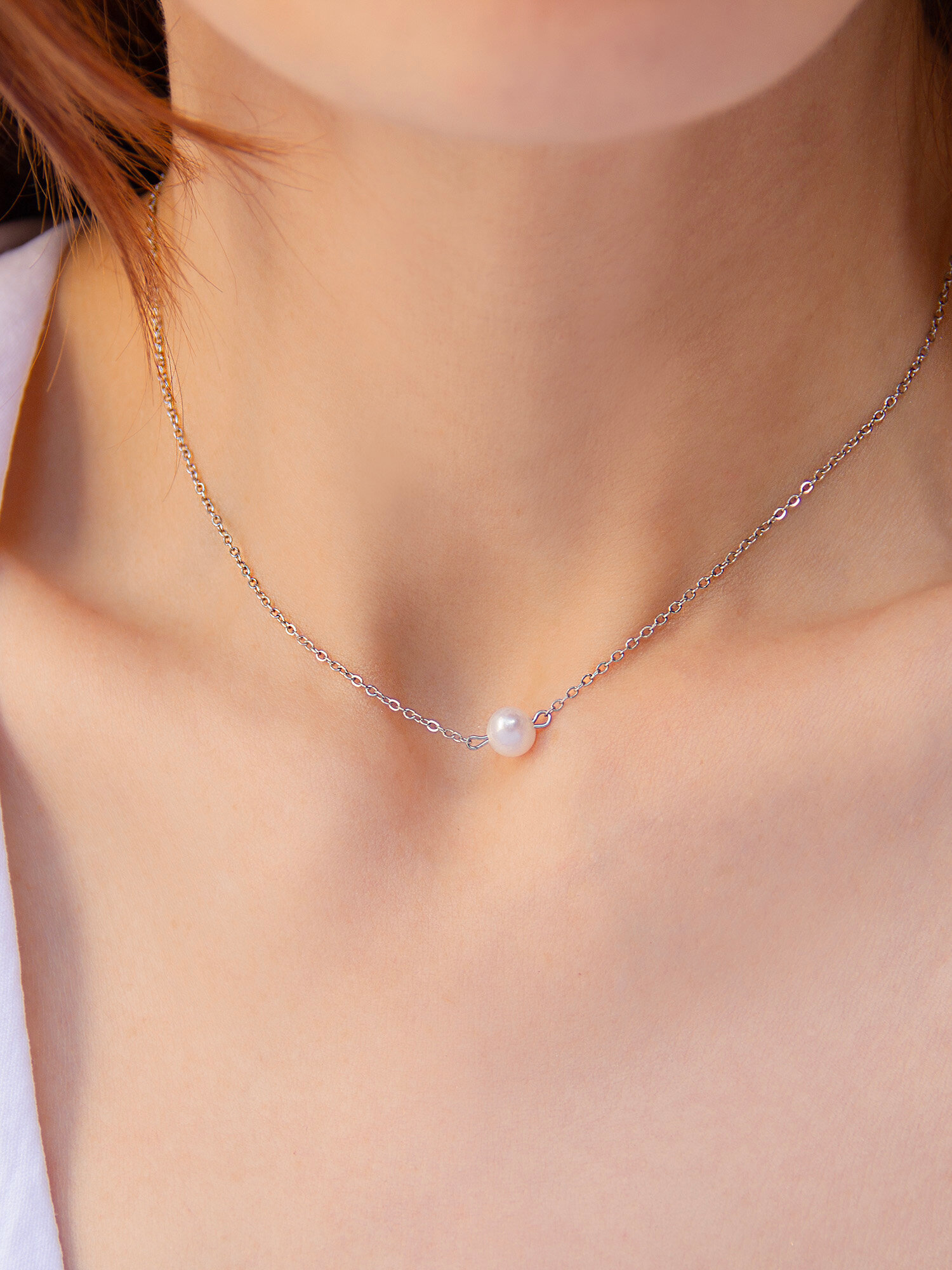 Колье, жемчуг пресноводный культивированный