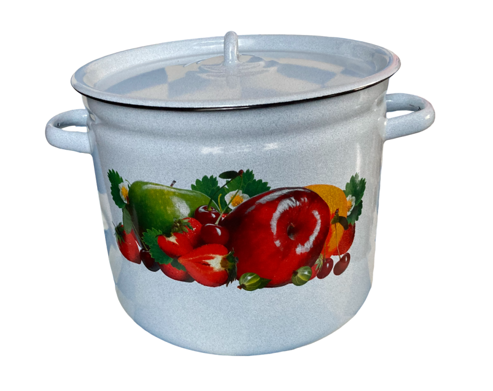 Лысьвенские эмали С-1621/4 Фруктовая корзина, Кастрюля 9л цилиндрическая