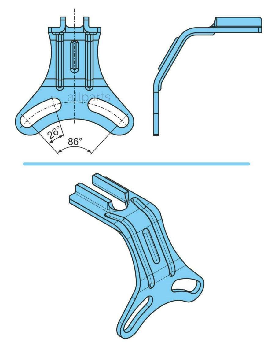 BPW 0316525280 пластина регулировочная автомат. трещетки! 24°\BPW