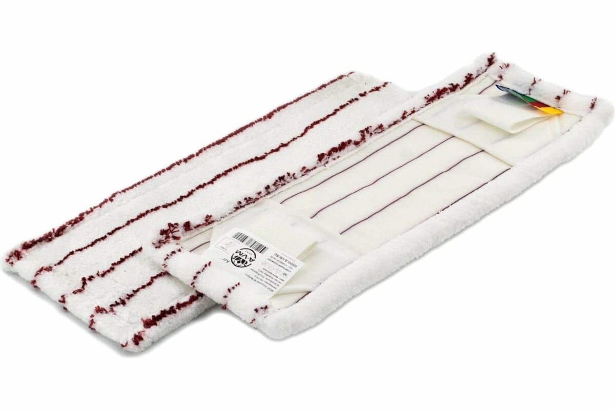 A-VM Плоский моп 50x14 см из микрофибры MF2101 для влажной уборки дома с двойным ворсом