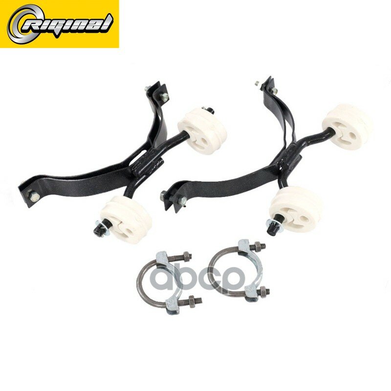 Ремкомплект крепления глушителя для а/м ГАЗель, Соболь с 2003 г. в. "Riginal" (втулки, болты, хомуты) Riginal арт. RG3302-1203000