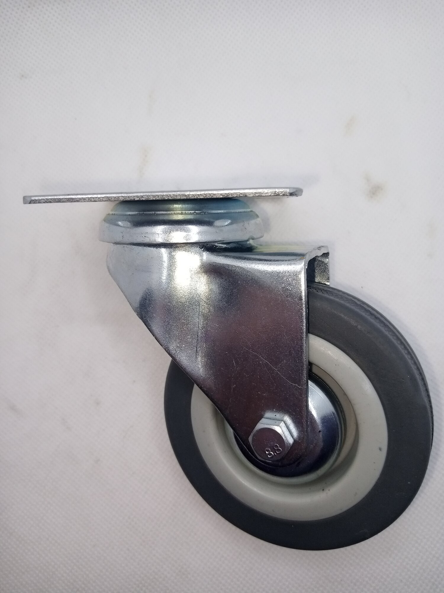 Колеса для тележек викарт 75 мм поворотное, серая резина