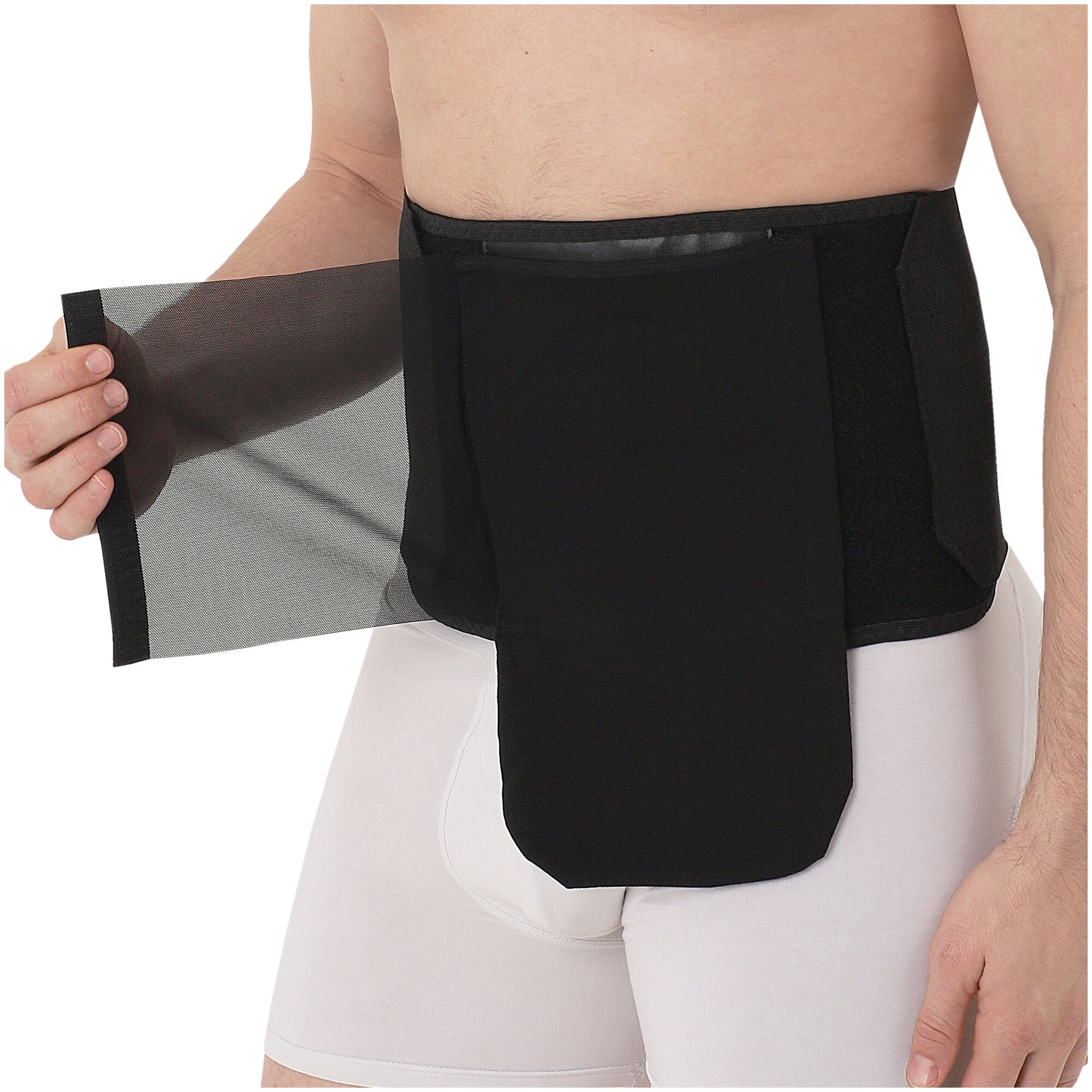 Бандаж Крейт для стомы, для брюшной стенки, компрессионный, чёрный №3