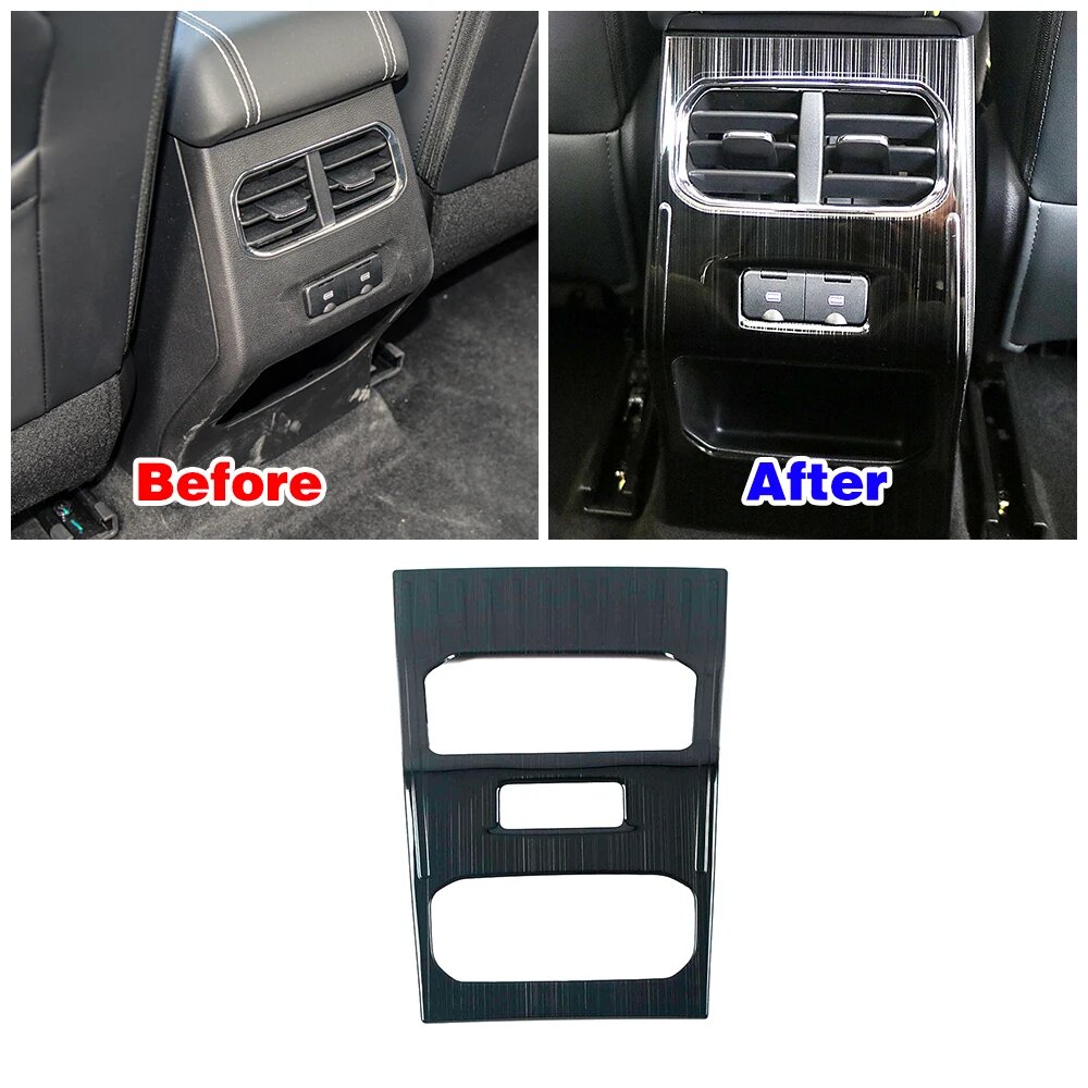 Аксессуары для интерьера для Haval Jolion 2021-2024, подлокотник центральной консоли, задняя декоративная крышка панели, цветная отделка, модифицированная защита от ударов Black