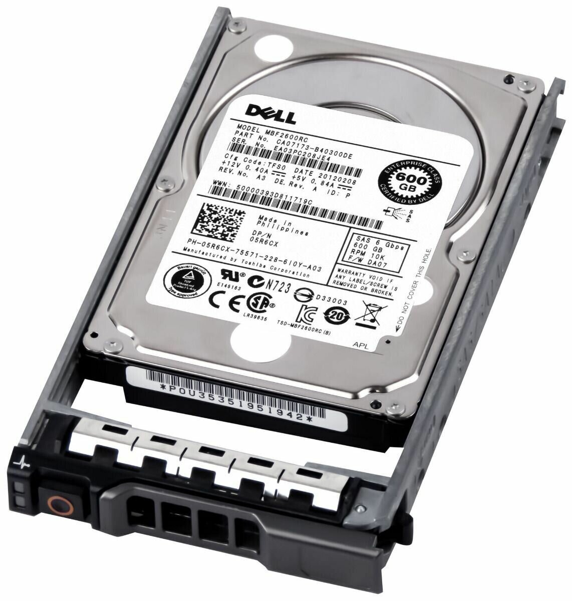 Жесткий диск Dell MBF2600RC 600GB 10K 2.5" SAS 6G EG0600FBDSR 599476-003 507129-014 MBF2600RC CA07173-B400
