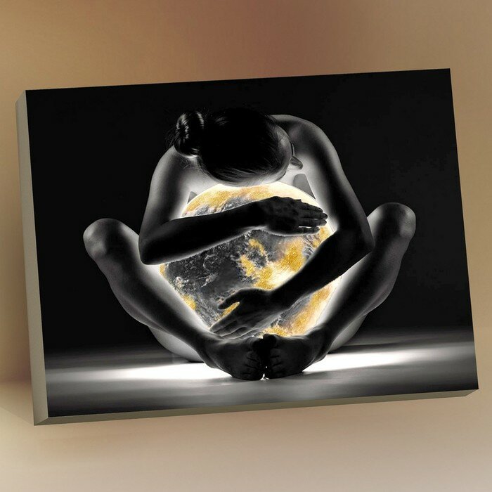 Картина по номерам Molly "Объятия ночи" с поталью, 40х50 см, 10 цветов (HR0459)