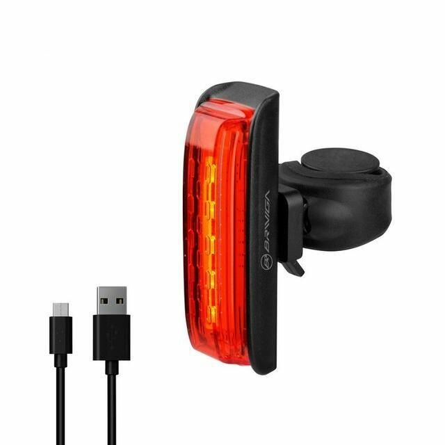 Велофонарь задний Briviga EBL-3403COB USB 30. Яркие COB диоды. Световой поток до 30 лм. Встр. аккум