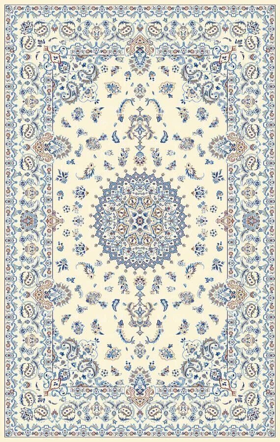 Ковер шерстяной на пол в гостиную в спальню 200х300 см бежевый классический ворс 10 мм 331299 KoverVDom