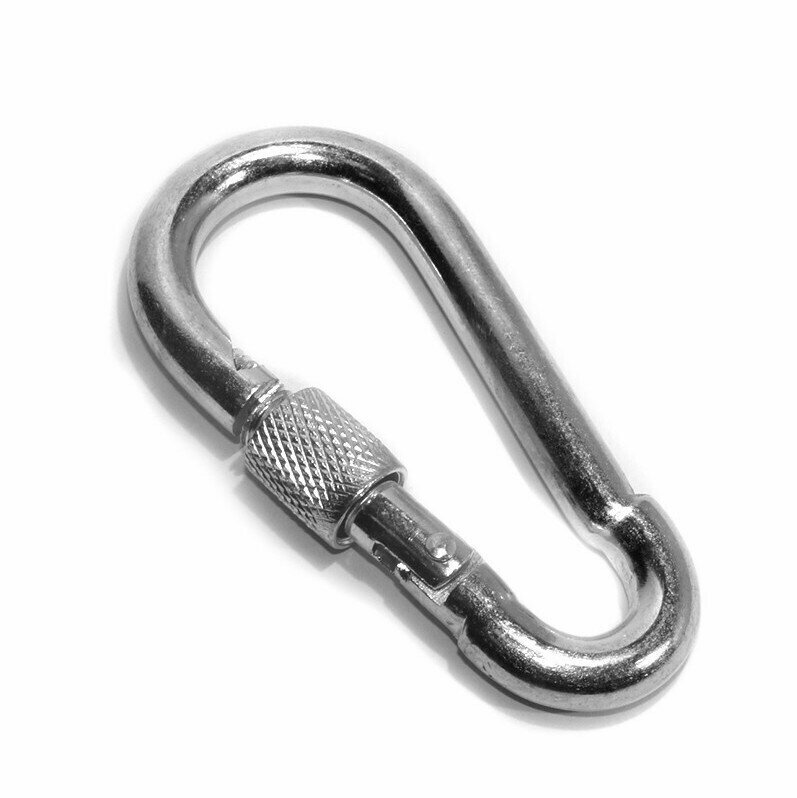 Карабин с фиксатором 10 мм DIN 5299 D, 2 шт