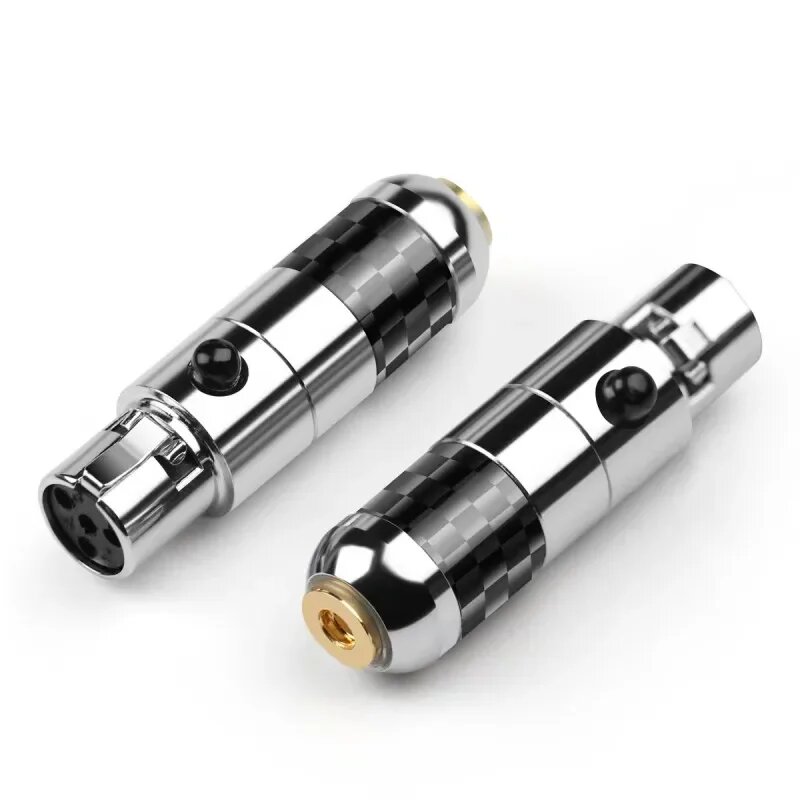 Аудиоадаптер Mini XLR 4 Pin - MMCX, черный, 1 пара