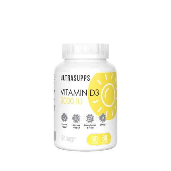 Витамин Д3 UltraSupps/Ультрасаппс капсулы мягкие 2000МЕ 260мг 60шт