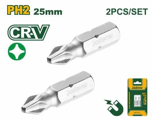 Набор бит (PH2*25мм) 2шт JADEVER JDSV1K12