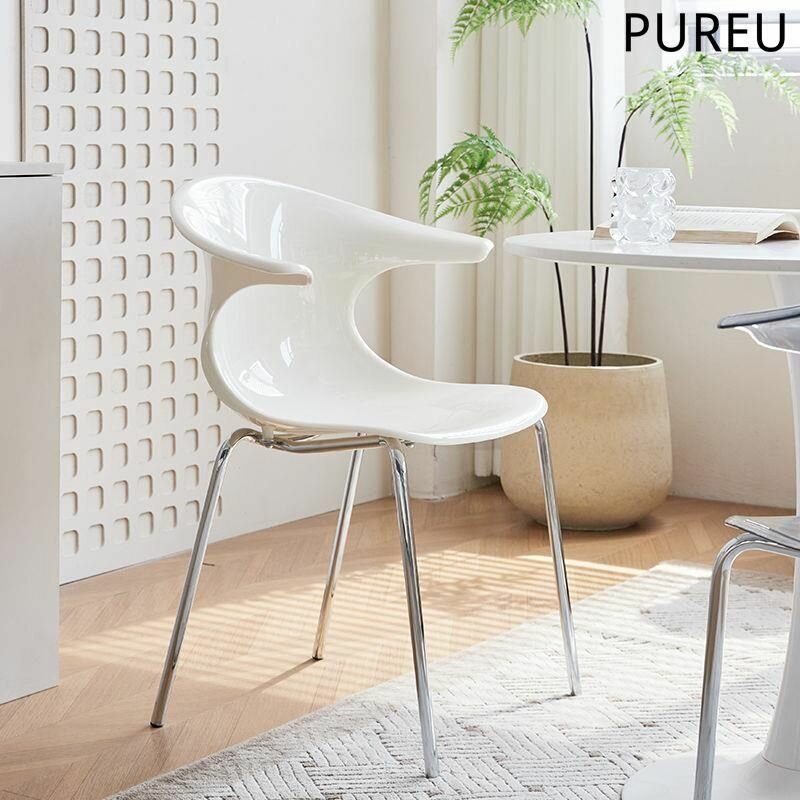 Акриловое металлическое кресло для отдыха со спинкой и подлокотником