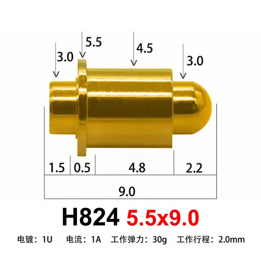 Cltgxdd Pogopin Battery Spring Loaded Contact Connector