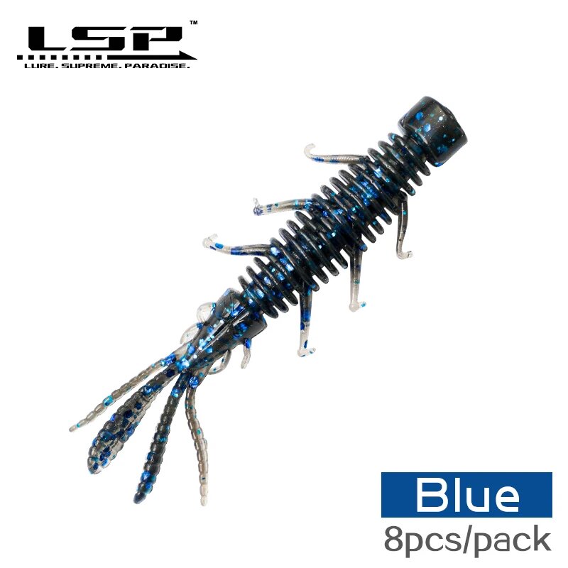 LSP плавающая приманка для креветок 2,5 дюйма Темно-синий, Blue